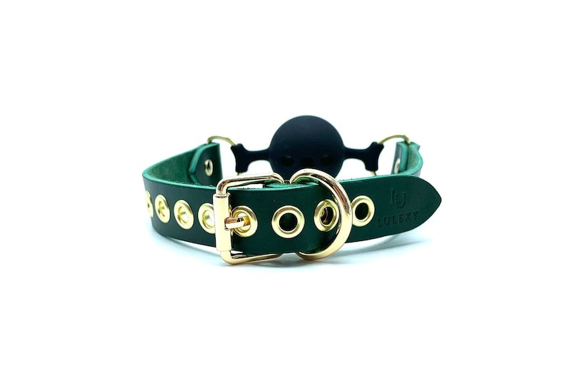 BDSM Ball-Gag "Mona", Mouth Restraint Green, Breathable Gag 1.75 ...